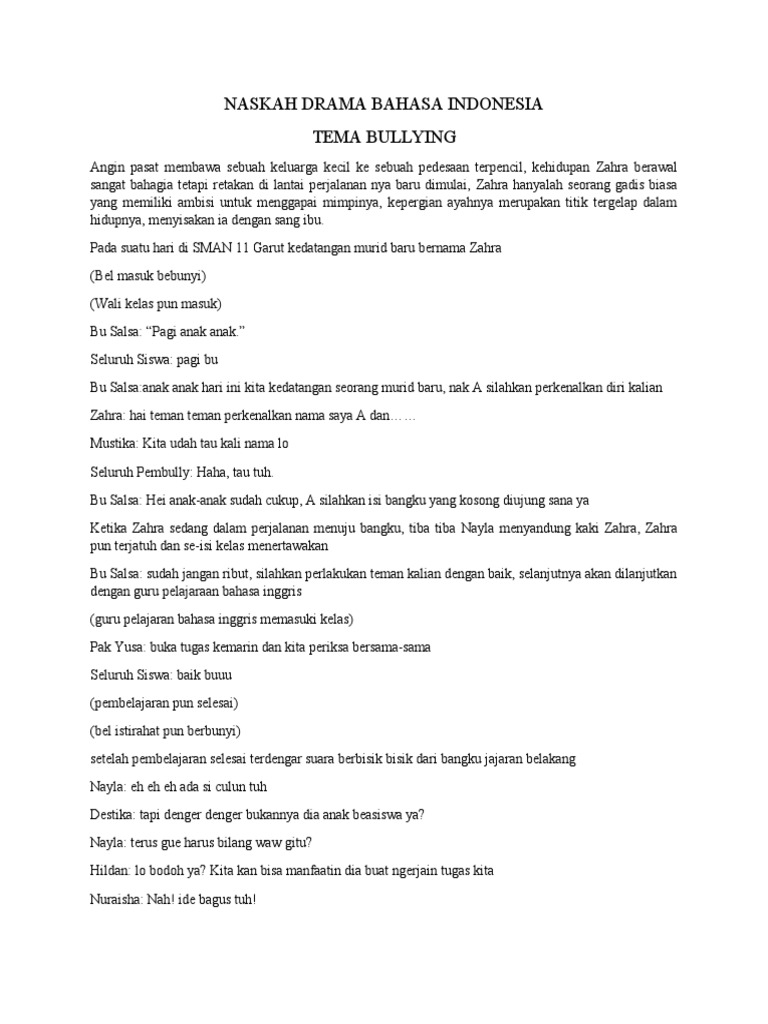 Naskah Drama Bahasa Indonesia-1 | PDF