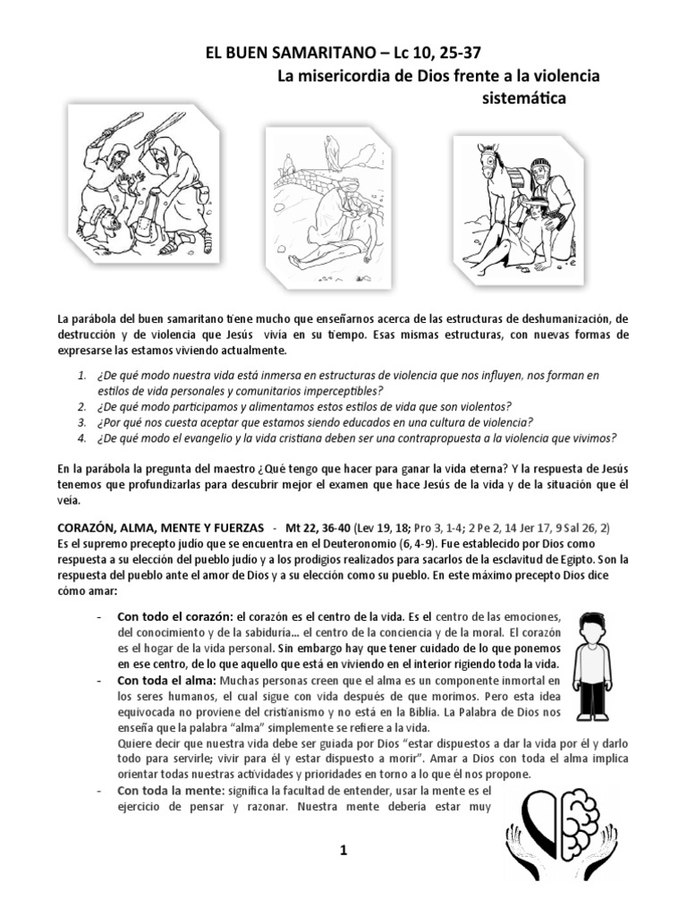 Parábola del Buen Samaritano: Lecciones de Misericordia | PDF | Amor ...