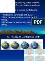 Continental Drift Theory | PDF | Science & Mathematics