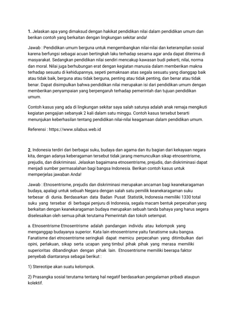 Tugas Ilmu Sosial Dan Budaya Dasar 1 | PDF