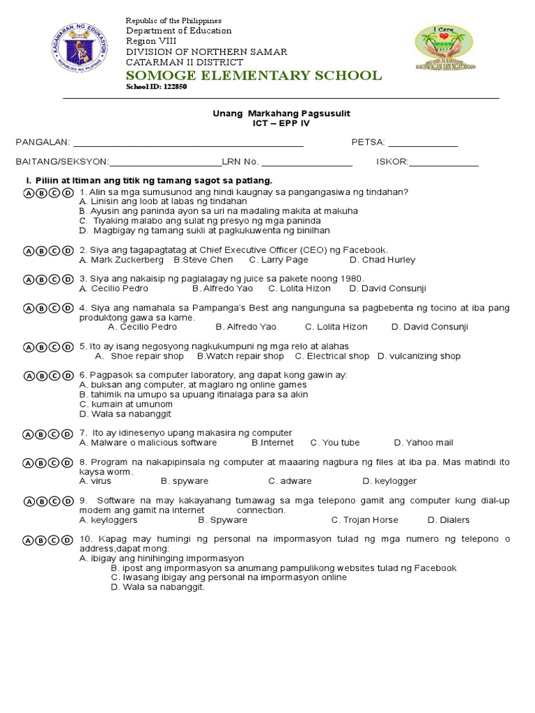 Epp (Ict) 4Q TQS | PDF