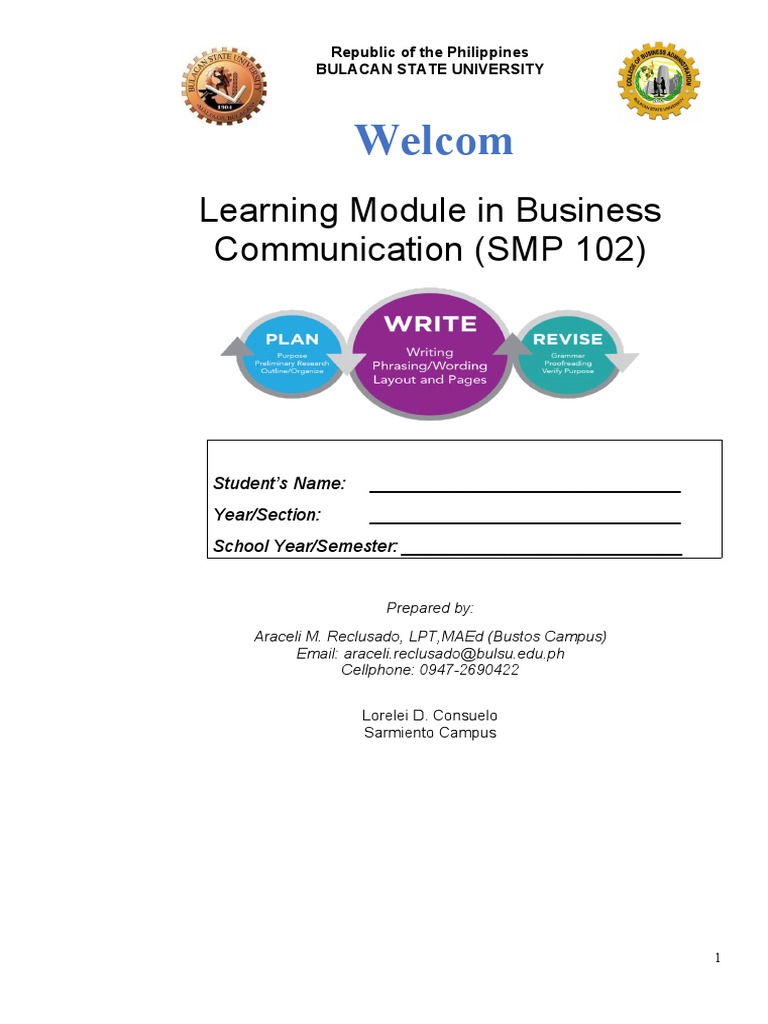 BCM Complete Module | PDF | Communication | Grammatical Tense