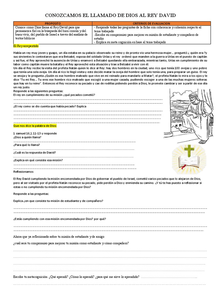 EL REY David Ficha 16 | PDF