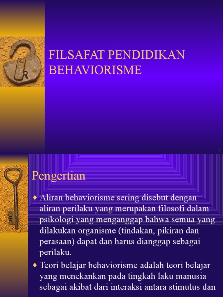 Teori Behaviorisme dalam Pendidikan | PDF | Pengembangan Diri