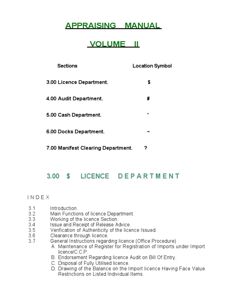Appraising Manual II | PDF | Debits And Credits | Customs Appraising Manual II | PDF | Debits And Credits | Customs