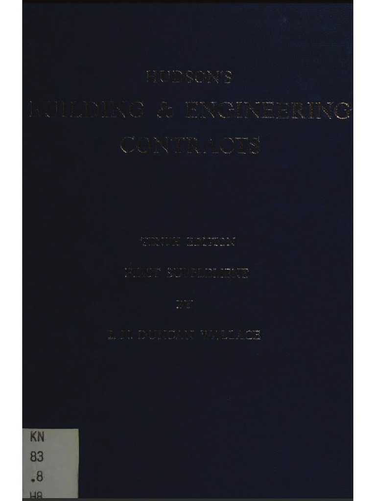 Hudson's Building and Engineering Contracts 1979 | PDF