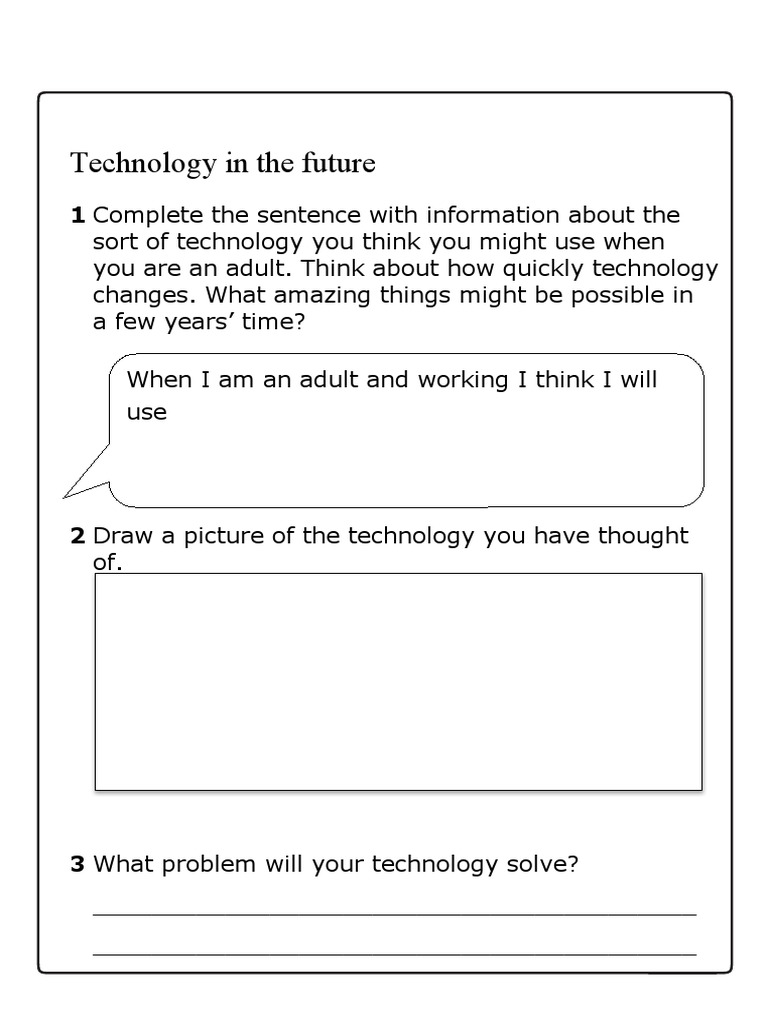 Year 2 - Task 3 Technology in The Future | PDF