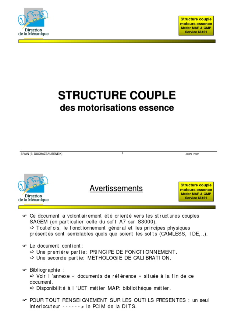 Cours Structure Couple | PDF | Technologie et ingénierie