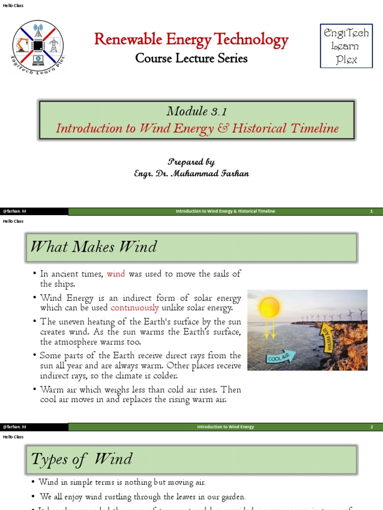 Wind Energy Historical Timeline | PDF | Wound | Wind Turbine