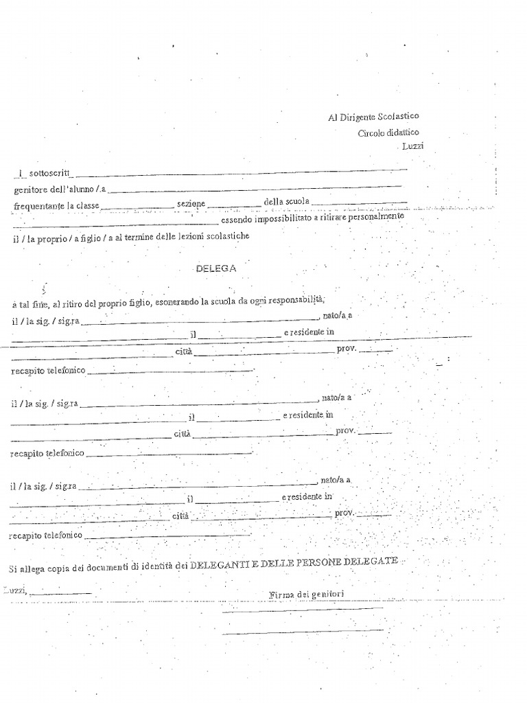 Modello Delega | PDF