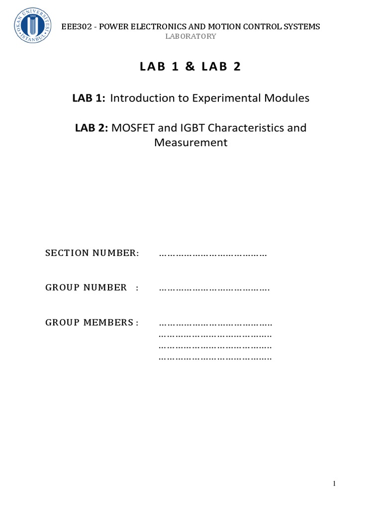 Eee302 Lab1&2 | PDF | Power Electronics | Electronics