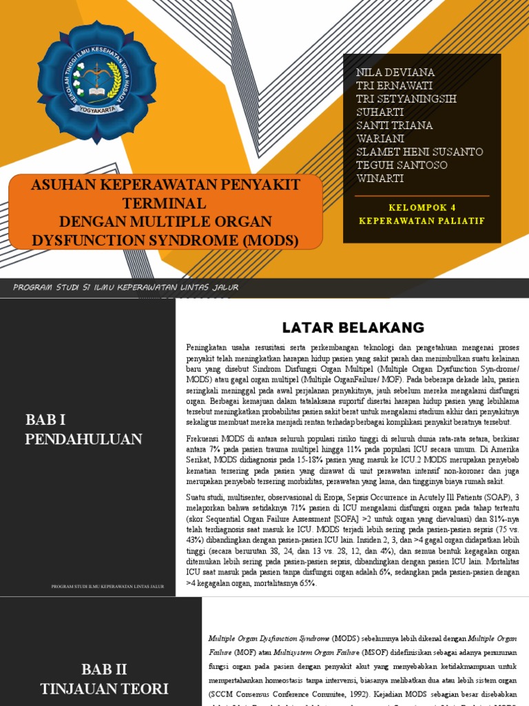 Ppt-Tugas Makalah Mods Kelompok 4 Bu Fransiska Keperawatan Dewasa | PDF