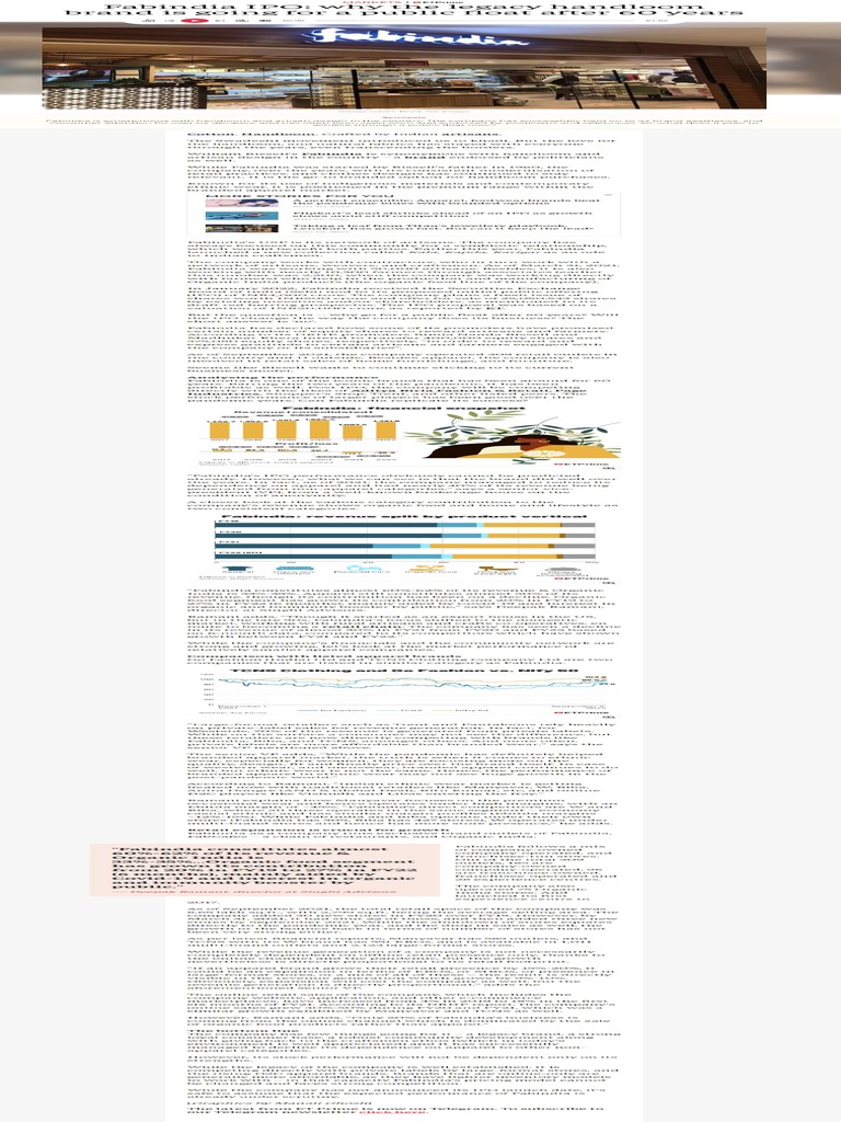 Fabindia IPO Why The Legacy Handloom Brand Is Going For A Public Float After 60 Years | PDF