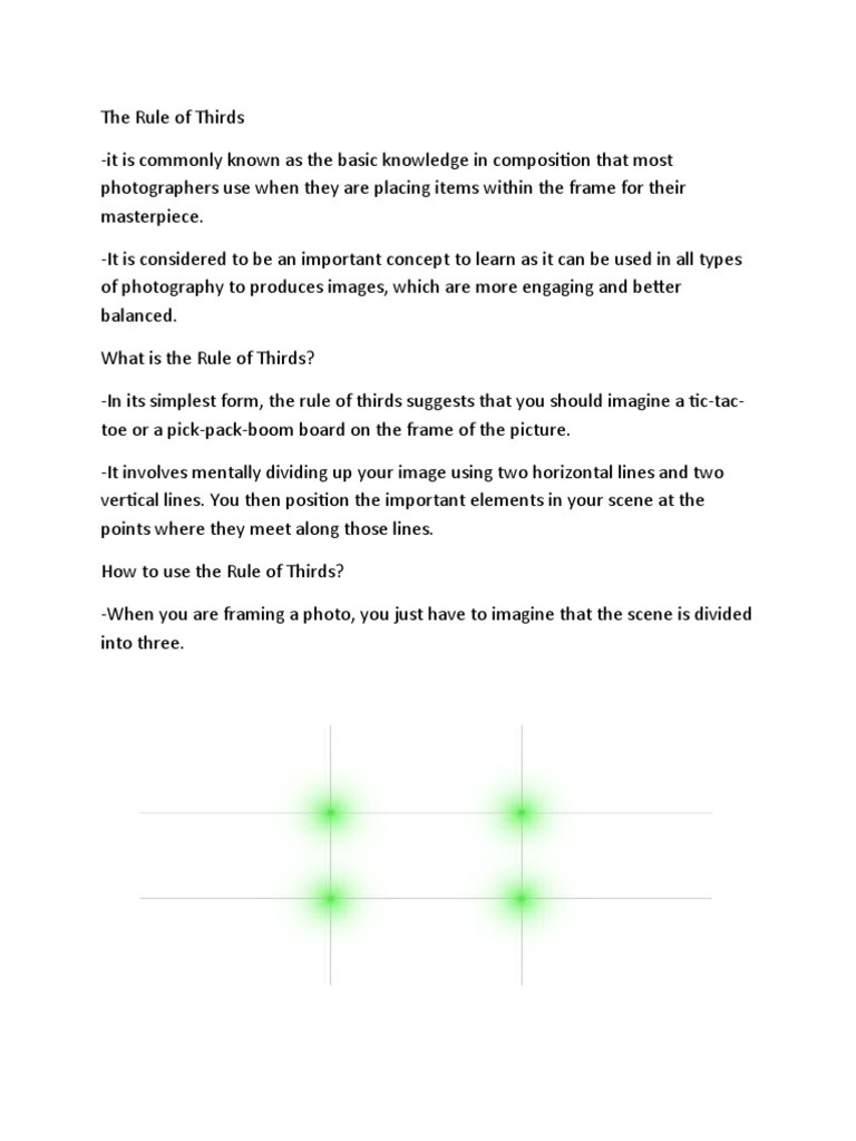 The Rule of Thirds | PDF