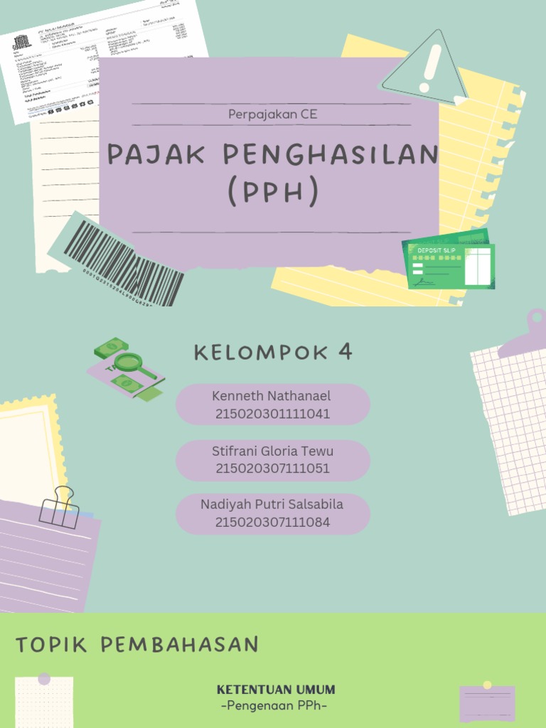 Pajak Penghasilan (PPH) - Kelompok 4 - Pajak - CE | PDF