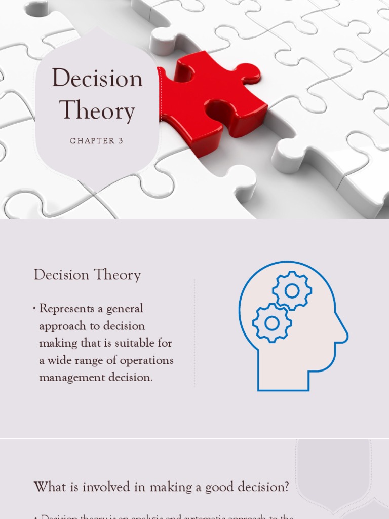BM2 Chapter 3 Decision Theory | PDF | Decision Theory | Applied Mathematics