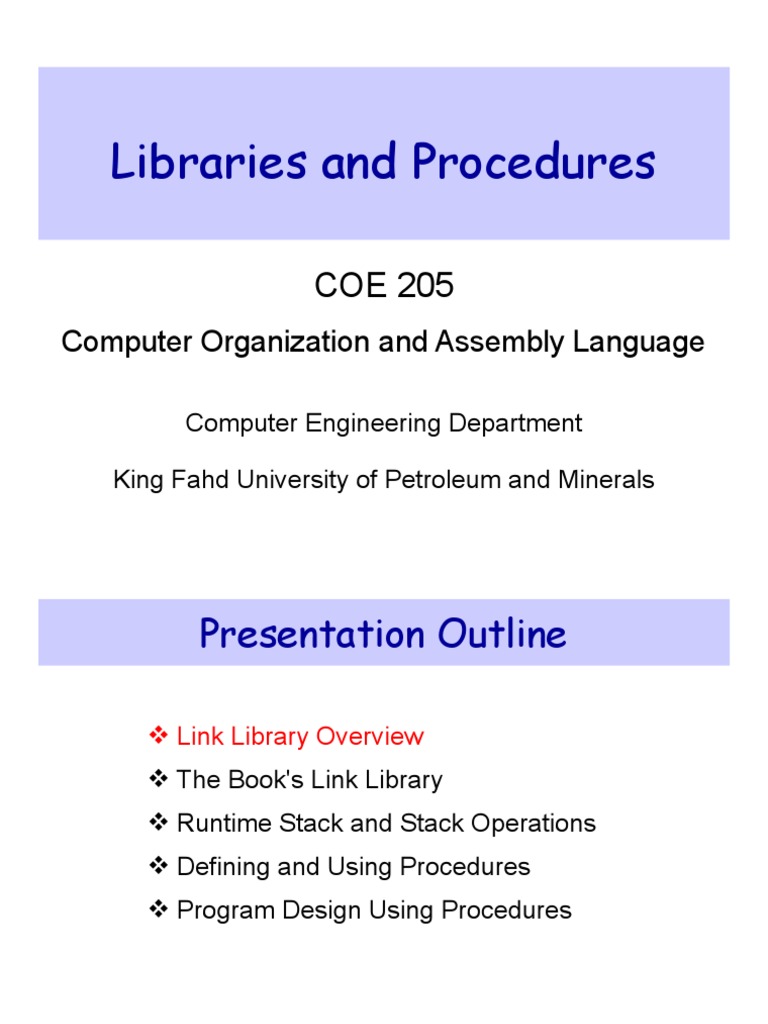 05 Libraryprocedures Pdf Subroutine Library Computing 