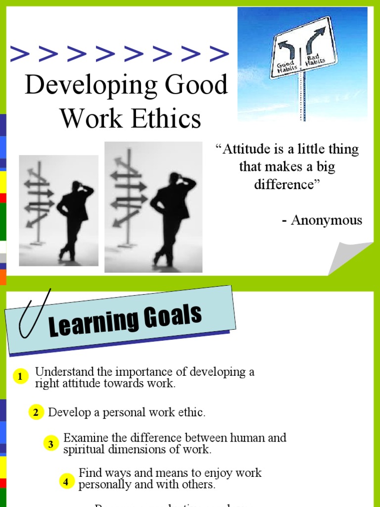 Developing Good Work Ethics | PDF | Leadership | Behavioural Sciences