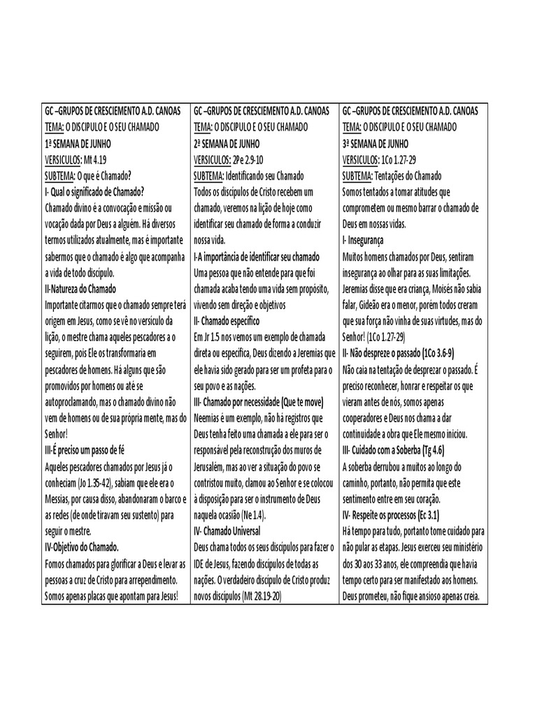 O Discipulo e Seu Chamado | PDF | Jesus | Deus