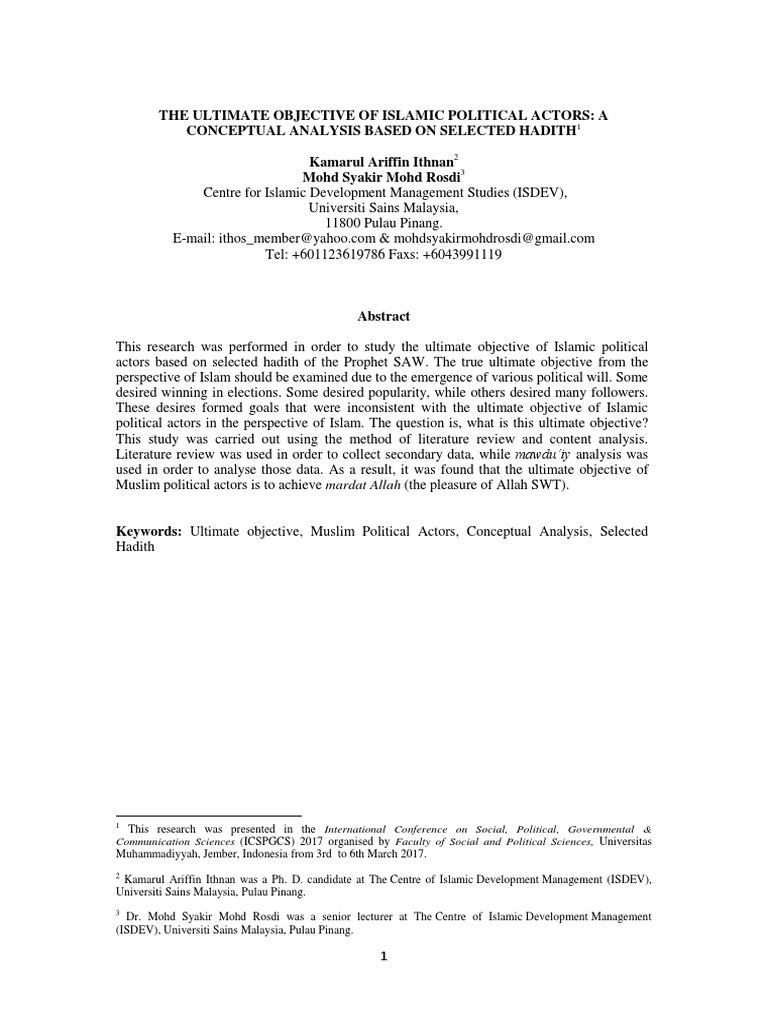 IJIT Article-Kamarul, Mohd Syakir | PDF | Hadith | Prophets And ...