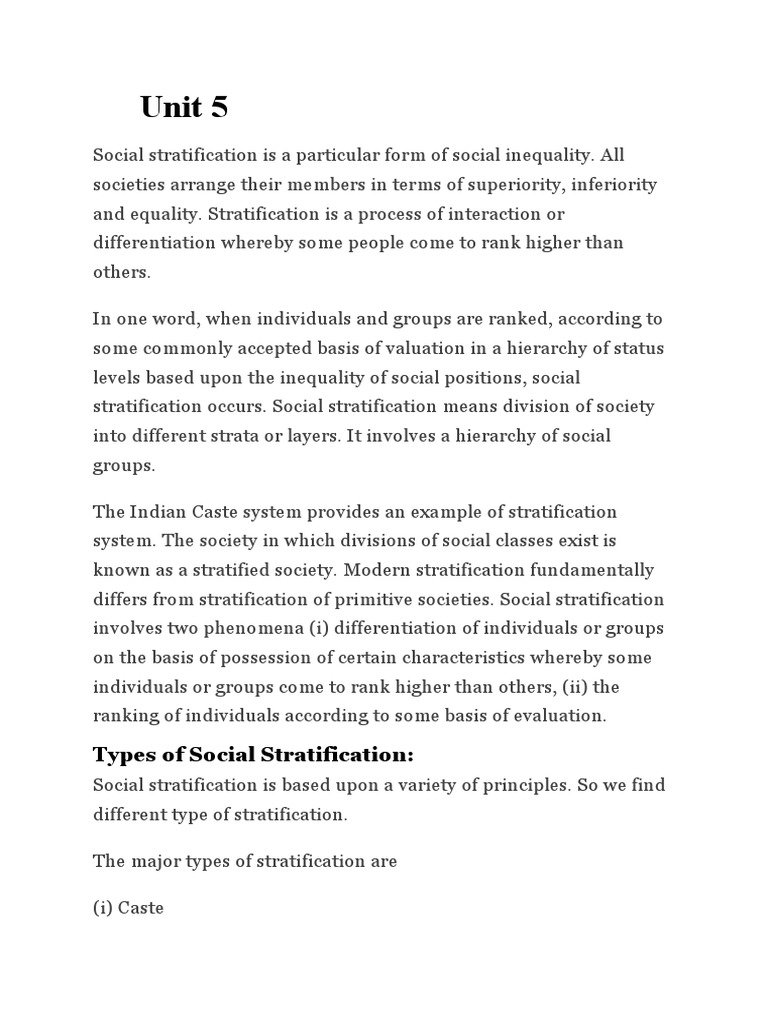 An In-Depth Analysis of Social Stratification: Its Types ...