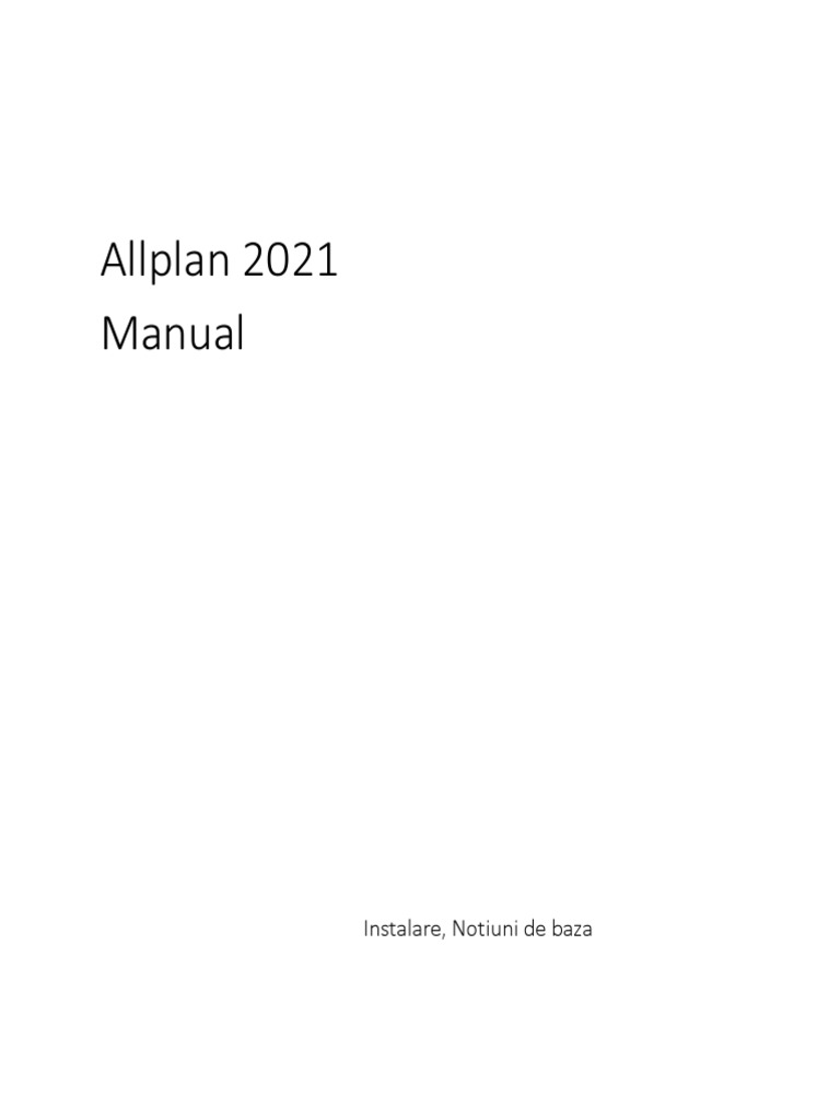 Allplan 2021 Manual | PDF