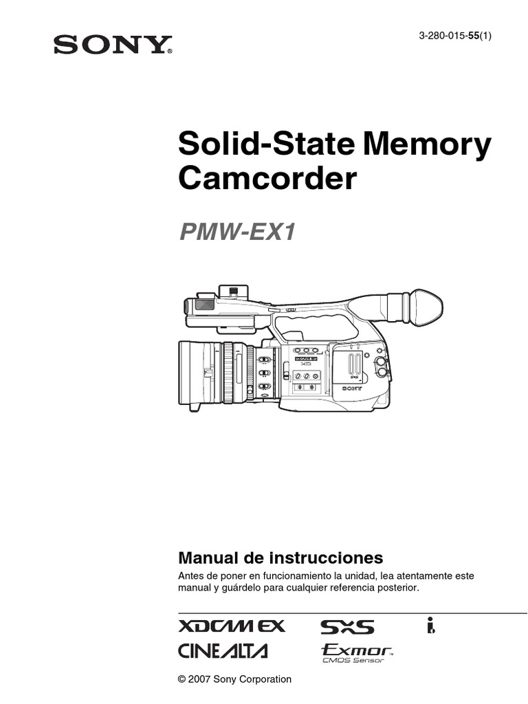 Manual Sony Ex1 | PDF | Cámara | Informática