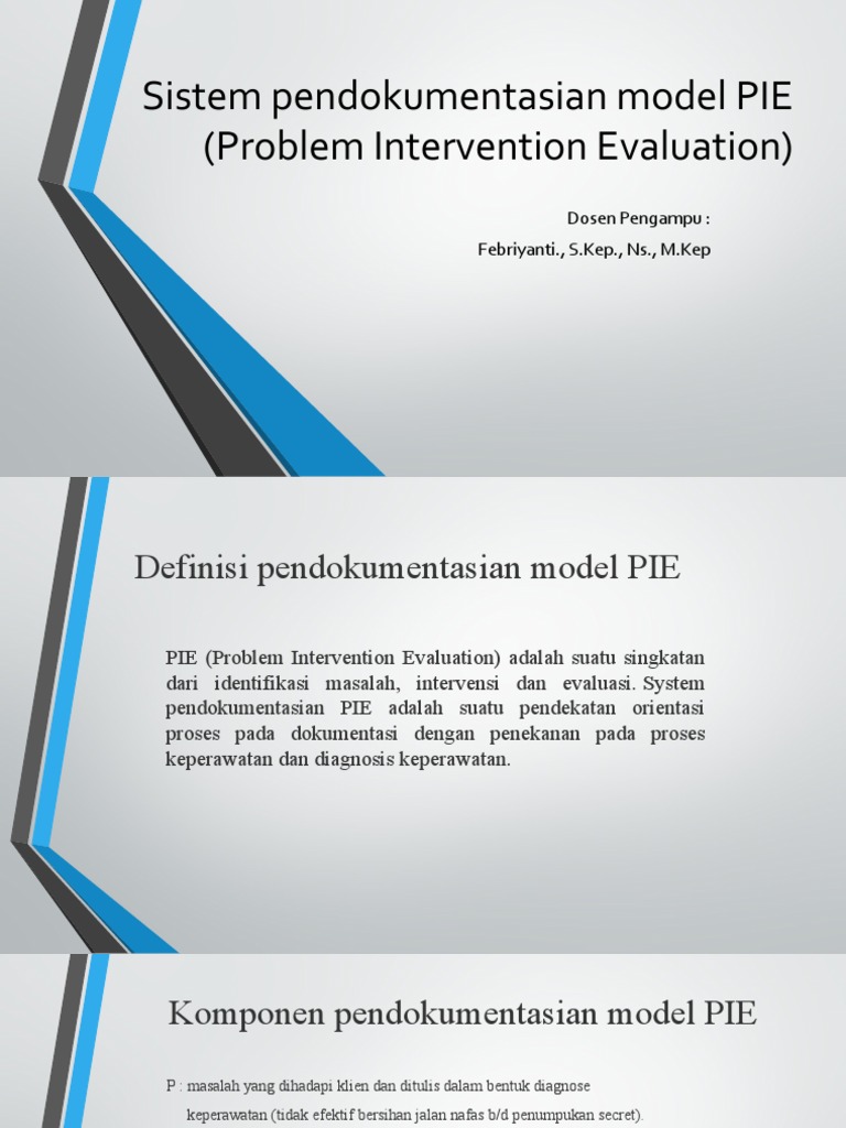 Sistem Pendokumentasian Model PIE | PDF