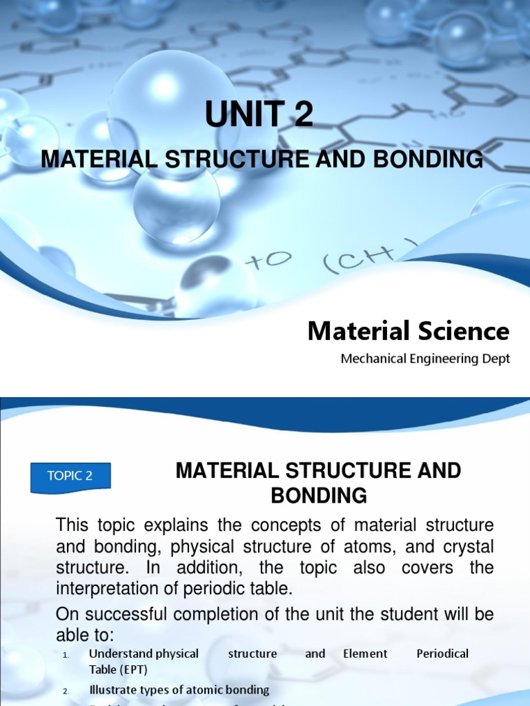 Unit 2 w2 Djj30113 (Material Structure) | PDF | Atoms | Ion