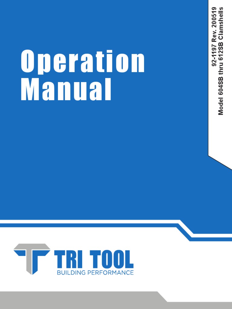 Operation Manual (604sb) Tri Tool | PDF | Implied Warranty | Safety