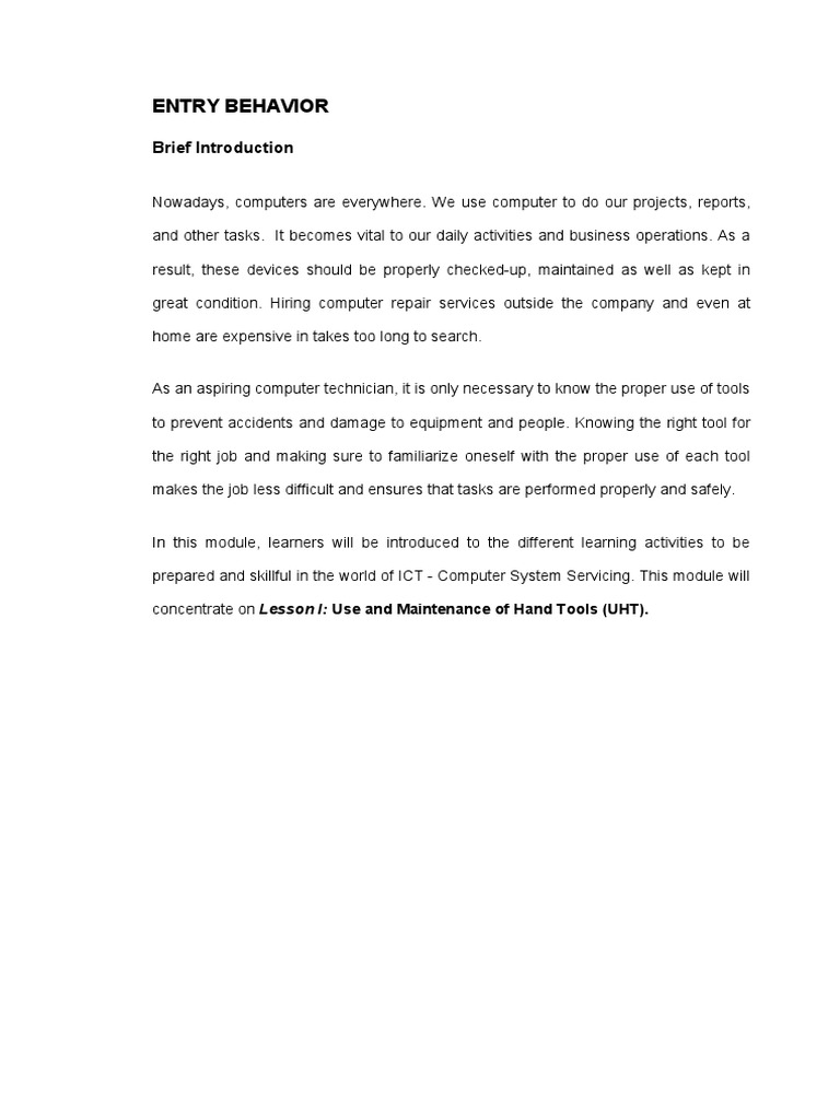 TLE Grade8 ICT-CSS Module2 Quarter1 Week1 | PDF | Computer Hardware ...