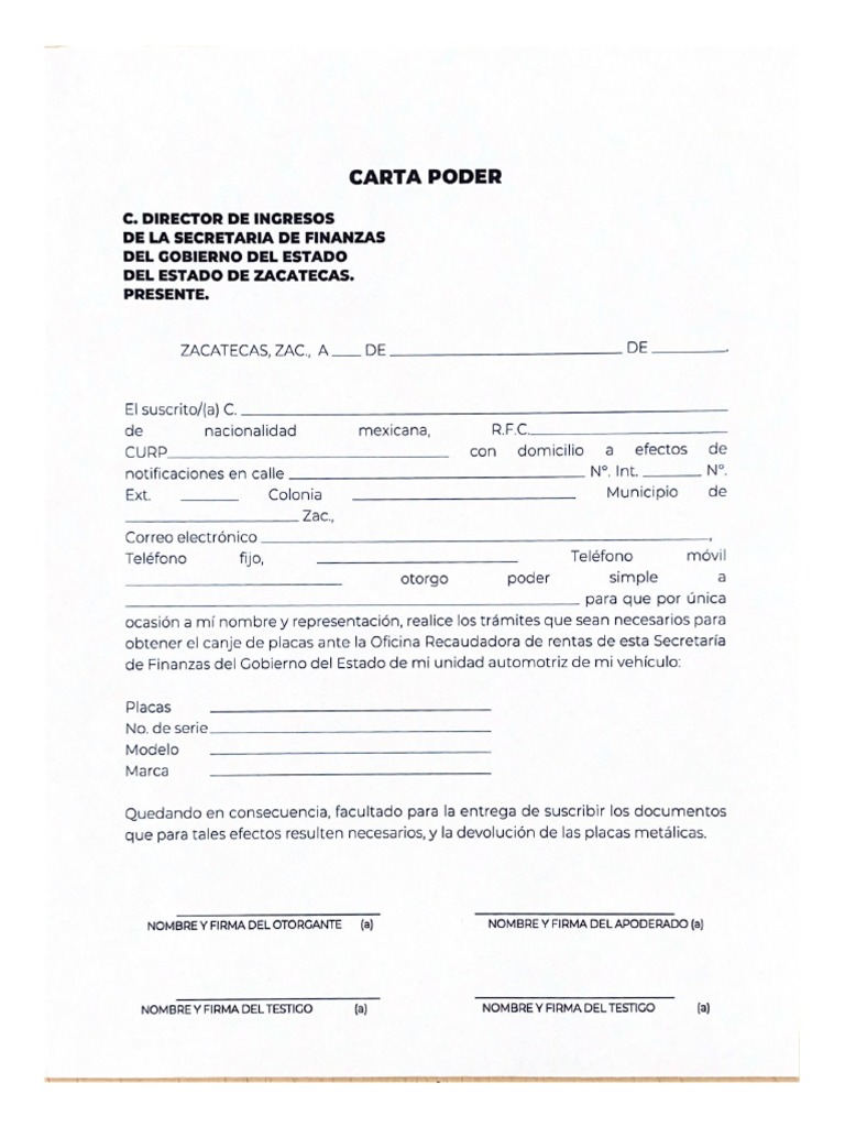 Carta Poder | PDF