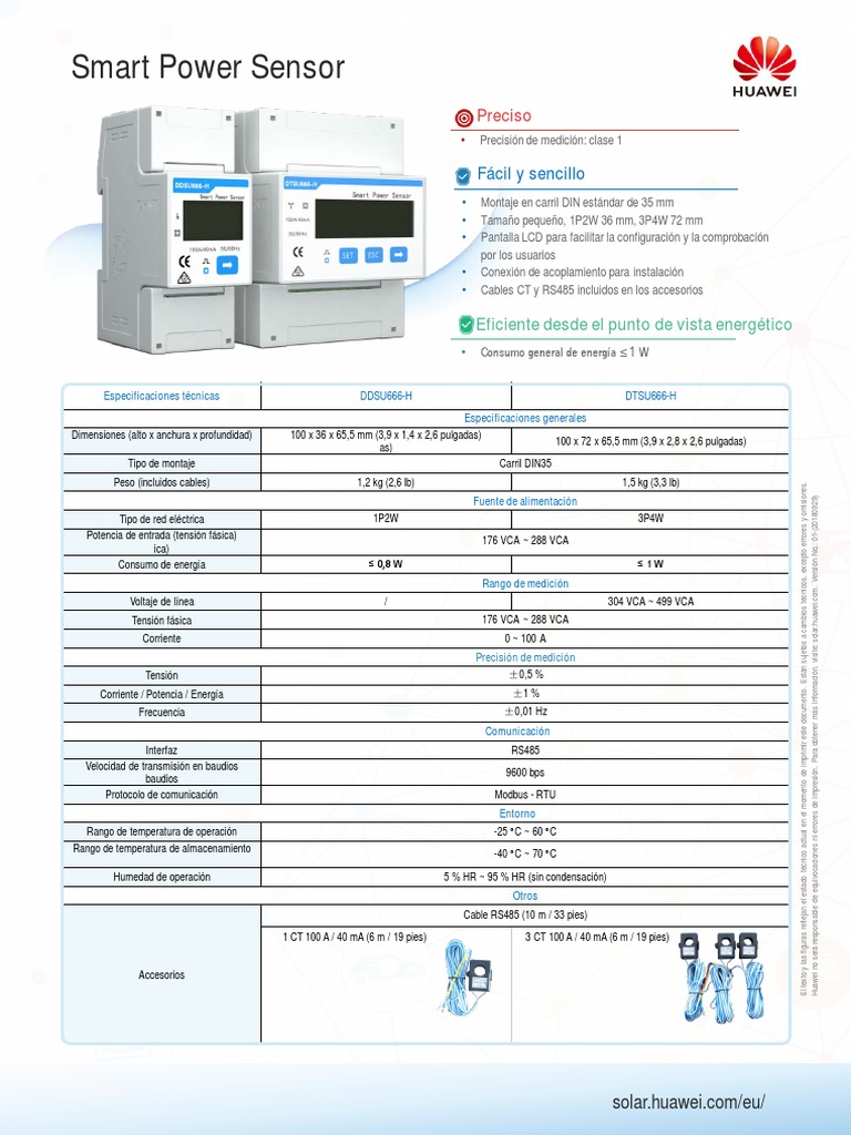 Ficha Técnica Smart Power Sensor | PDF | Ingenieria Eléctrica | Electrónica