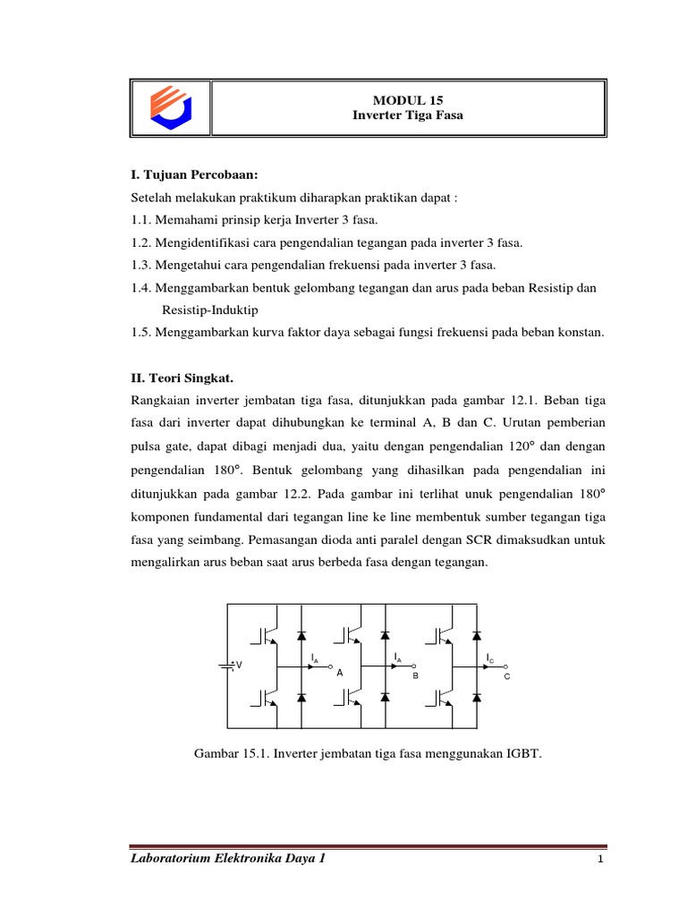 Modul 15 - Inverter 3 Fasa | PDF | Sains & Matematika
