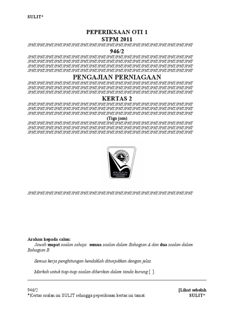 2011 Oti 1 PP 2 | PDF