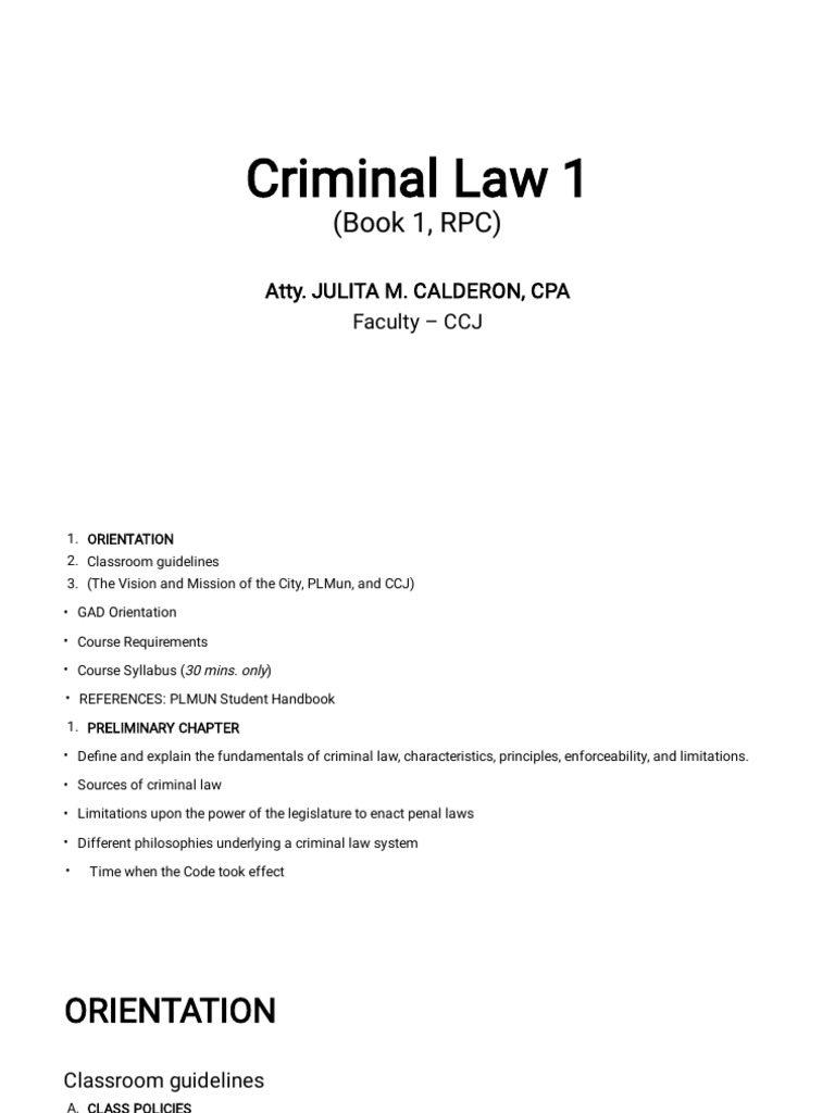 Criminal Law and Gender Development Overview | PDF | Crimes | Crime ...