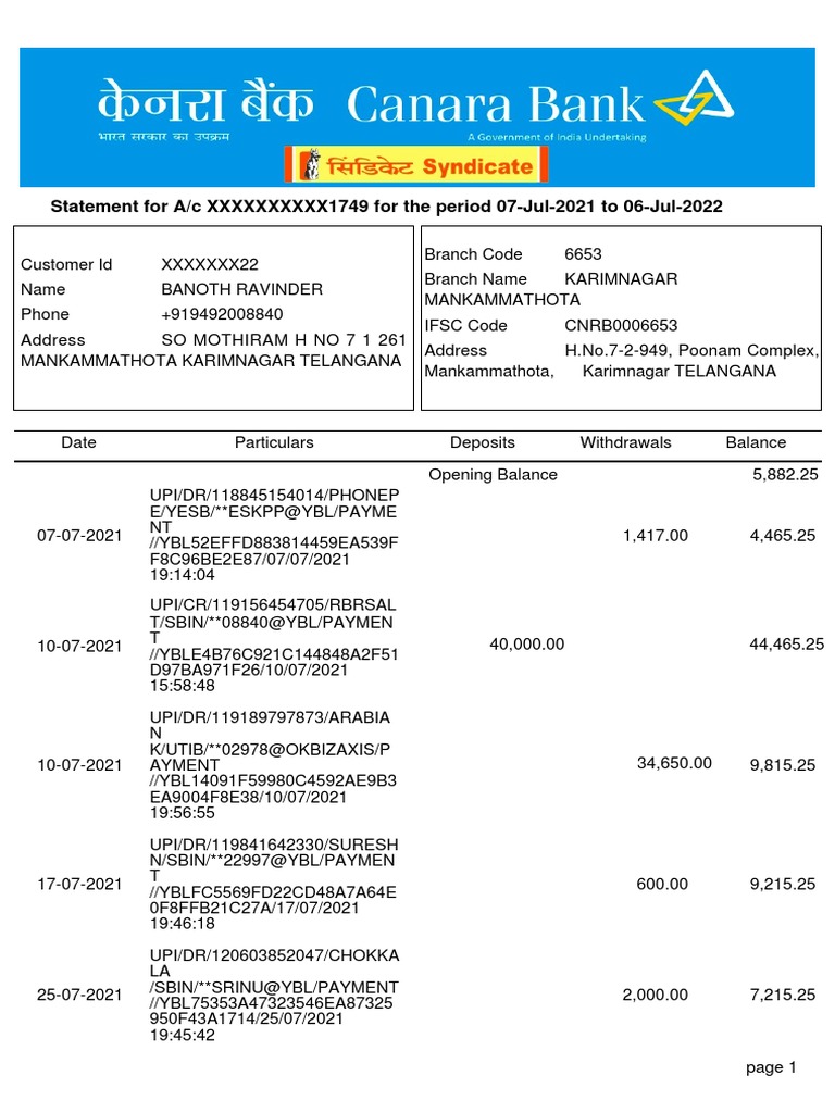 Banoth STMNT | PDF | Financial Technology | Finance & Money Management