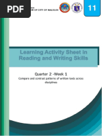 READING AND WRITING - Q1 - W1 - Mod1 | PDF | Brainstorming | Reading Comprehension