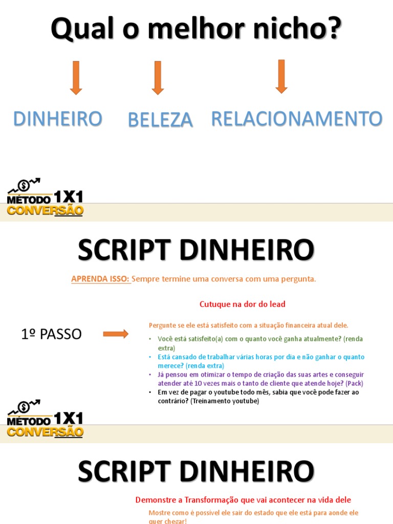 Qual o Melhor Nicho e Scripts | PDF | Dinheiro | YouTube