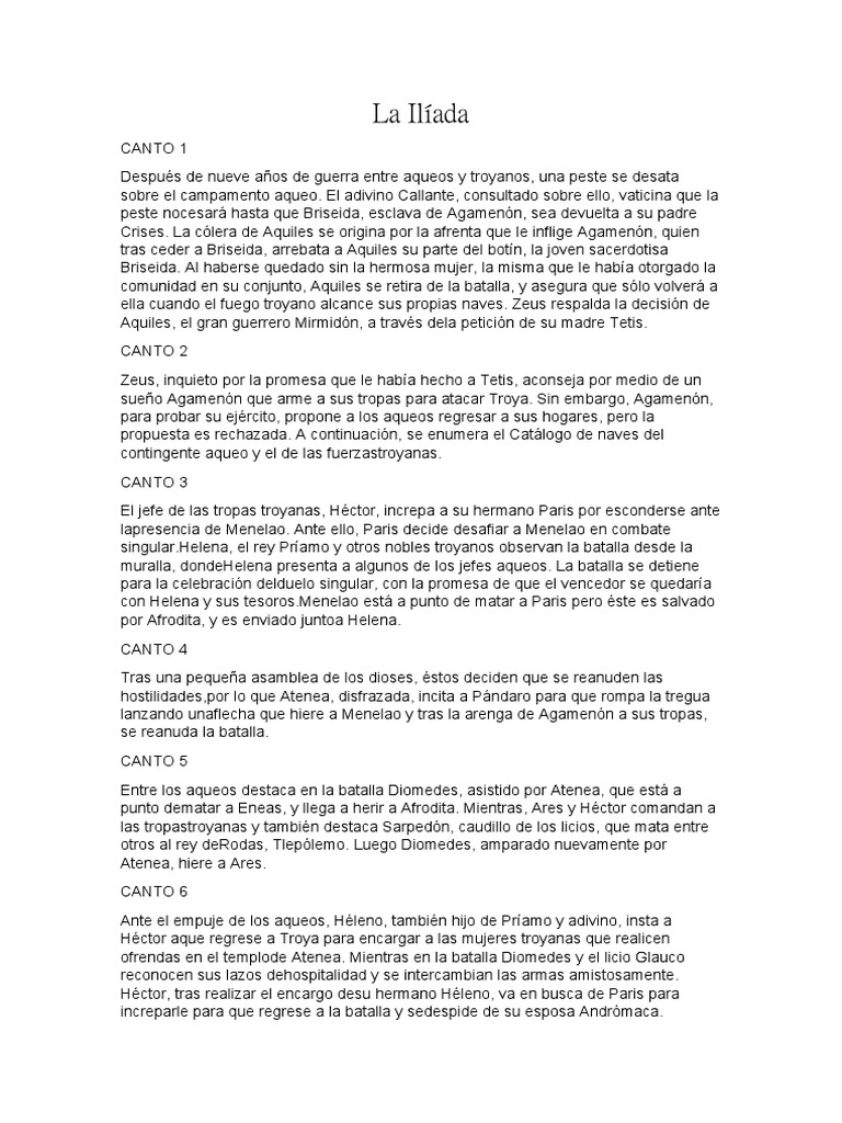 La Ilíada | PDF | Héctor | Ilíada