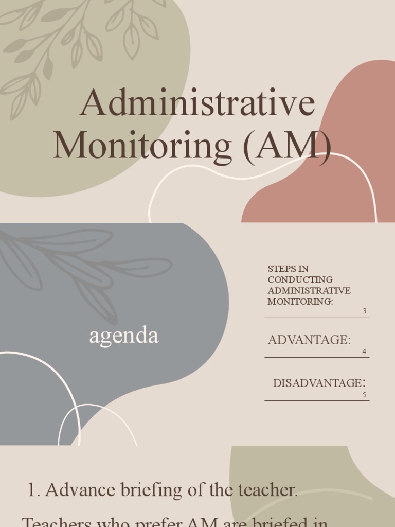 Administrative Monitoring (AM) | PDF | Career & Growth | Technology ...