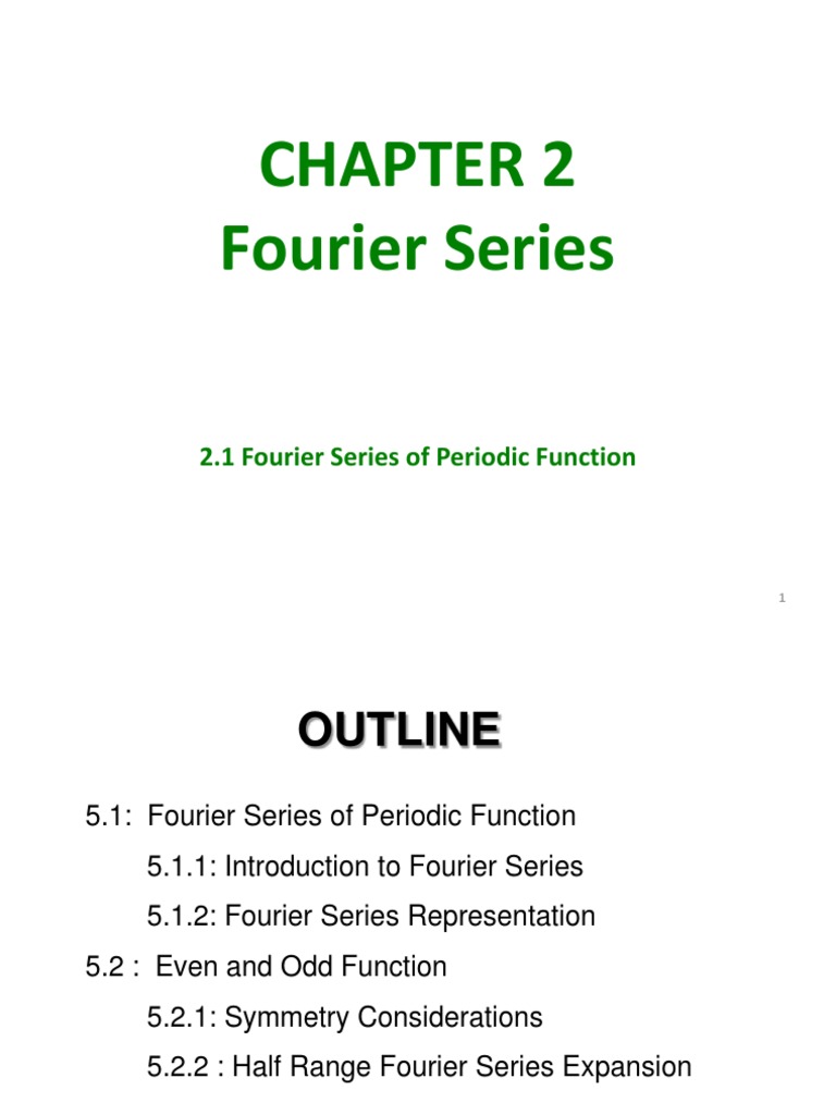 Fourier Series of Periodic Functions | PDF | Fourier Series ...