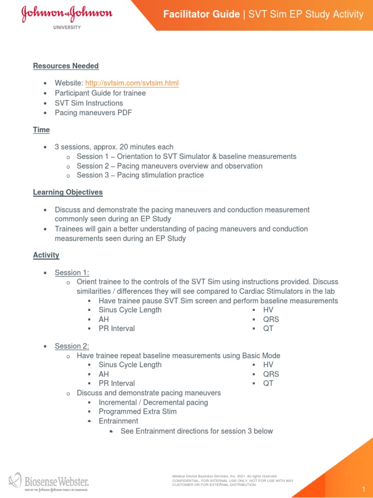 SVT Sim Facilitator Guide | PDF | Cardiology | Cardiovascular Physiology