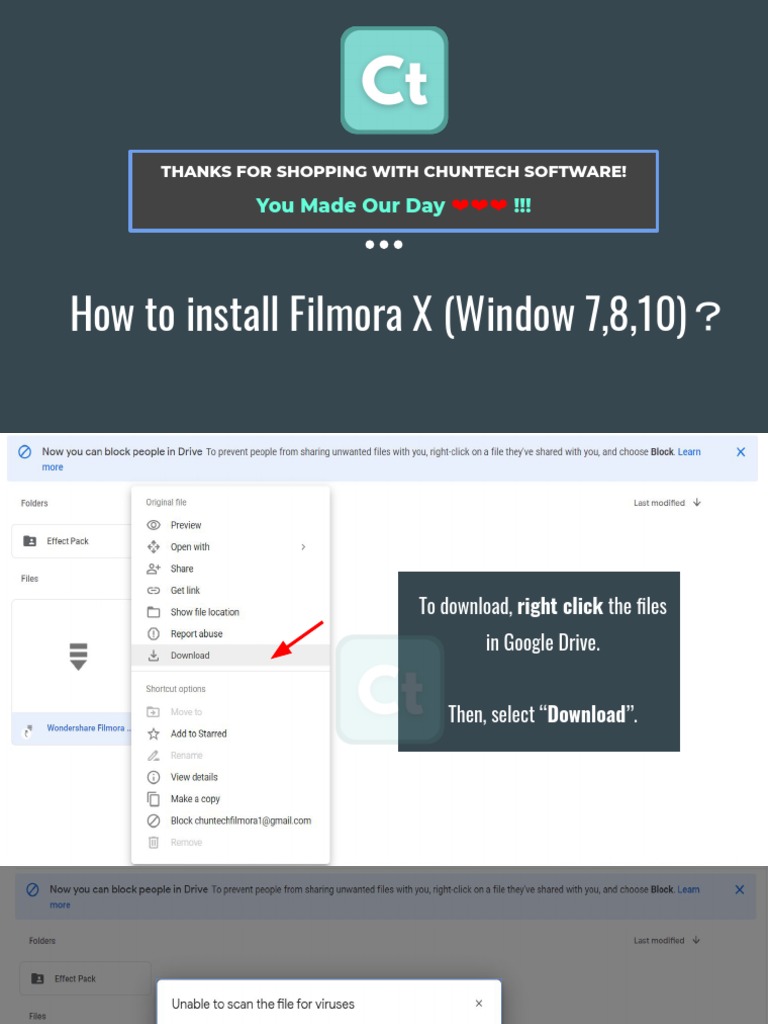 A Step-by-Step Guide to Installing Filmora X and Effect Packs | PDF | Antivirus Software ...
