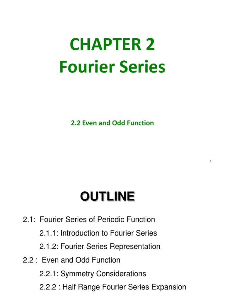 Even and Odd Function | PDF | Symmetry | Fourier Series