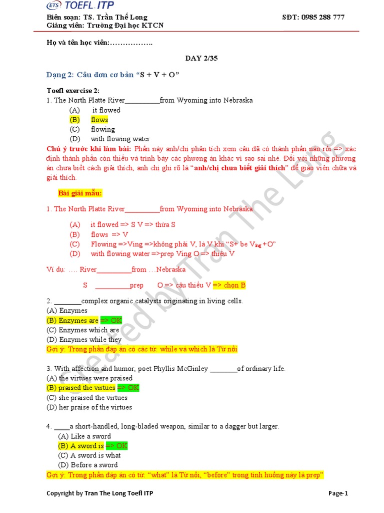 Toefl ITP Day 2 | PDF
