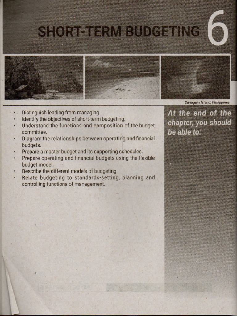 CH6 Short Term Budgeting | PDF