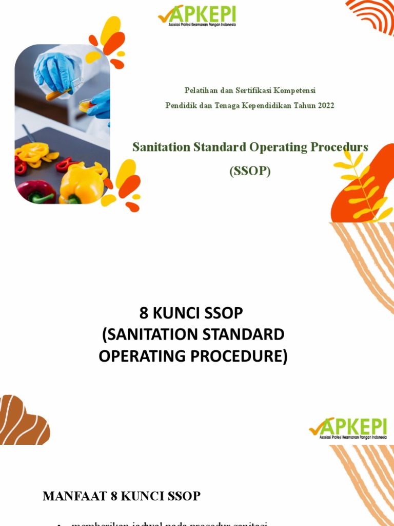 Panduan 8 Kunci SSOP untuk Pendidik | PDF | Kesehatan Holistik | Sains ...