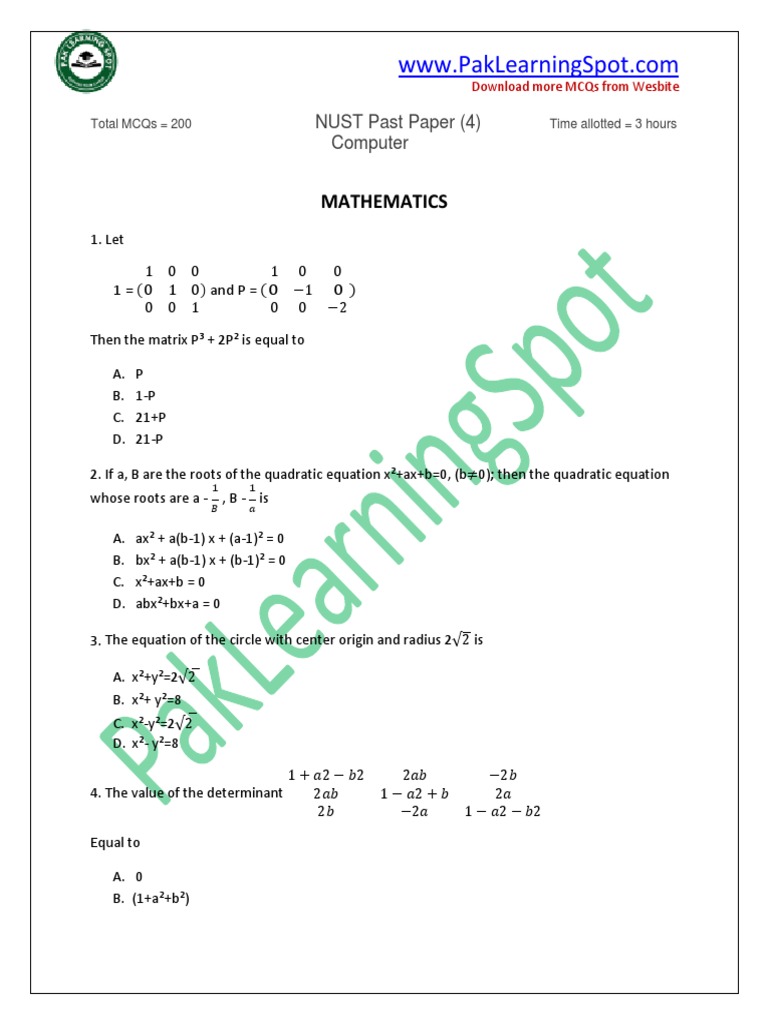 NUST-Computer-Science-4 PLSPOT | PDF | Orbit | Radioactive Decay