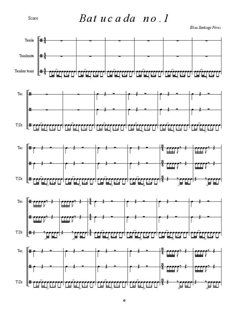 Batucada No.1 | PDF